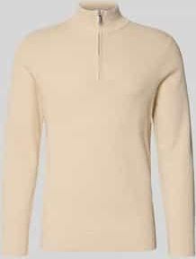 Profuomo Strickpullover mit Troyer-Kragen