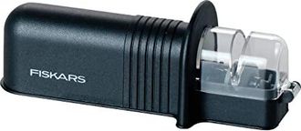 Fiskars Roll-Sharp Messerschärfer mit Keramik-Schleifstein, Essential, Kunststoff, Schwarz, 1065598