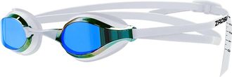 Zaosu Z-Elite Mirror | verspiegelte Wettkampf Schwimmbrille Anti-Beschlag, UV-Schutz, wasserdicht, Erwachsene Unisex, Kinder und Jugendliche, Farbe:wei&szlig;/bla