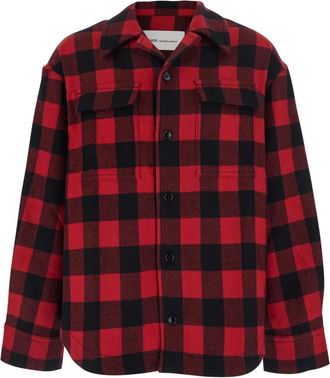 Ami Surchemise oversize &agrave; carreaux en laine - Homme - Vestes - Multicolore - Taille: M