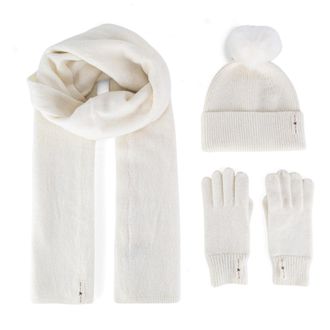 Beverly Hills Polo Club Set M&uuml;tze, Schal und Handschuhe Beverly Hills Polo Club BHPC-WC-002-AW24 Wei&szlig;