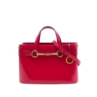 Gucci Sac bandouli&egrave;re en cuir verni Pre-owned - Femme - Pre-owned - Rose - Taille: ONE Size