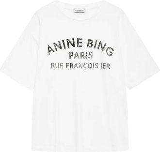 Anine Bing t-shirt Stencil Cohen - Blanc