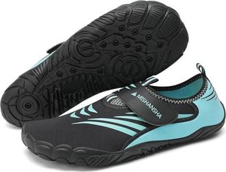 Mishansha Badeschuhe Damen Wasserschuhe Frauen Schwimmschuhe Rutschfeste Aquaschuhe Schnelltrocknende Strandschuhe Leicht Neoprenschuhe Wassersportschuhe Hellbl