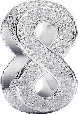 Pandora Moments Strukturiertes Unendlichkeits-Symbol Mini-Charm aus Sterling Silber, Kompatibel Moments, 794523C00