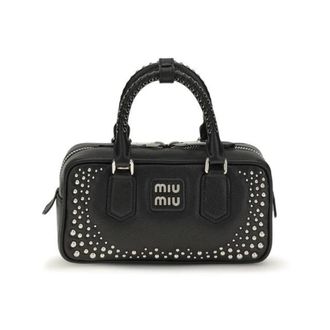 Miu Miu Arcadie Studded Leather Bag - - Bags - Damen - Schwarzk - ONE SIZE