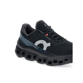 On Running Mens Sneakers Cloudmonster Black Mesh Trainers