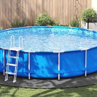 vidaXL Runde Poolabdeckung Hellgrau Polyethylen &oslash; 610 cm Vidaxl 789851