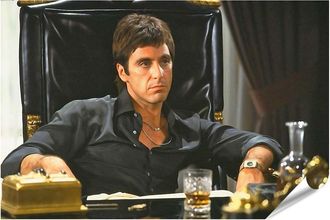 Islandburner XXL Bild Poster Pacino Scarface Tony Montana Kult Gangster Movie Film Hollywood Ikone Premium Bilder Fotodruck