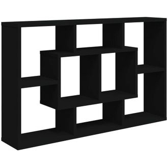 vidaXL Vidaxl - tag&egrave;re murale noir 85x16x52,5 cm bois ding&eacute;nierie