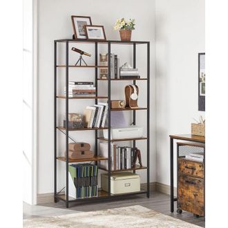 Vasagle Meuble de Rangement 5 Niveaux, &Eacute;tag&egrave;re, Biblioth&egrave;que Enfant, pour Salon, Chambre, Salle de Bain, Cuisine, Entr&eacute;e, Montage Facile, Marron Rustique et