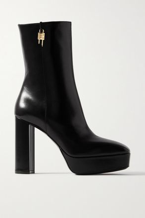 Givenchy G Lock Stiefel Aus Glanzleder Mit Plateau - Schwarz