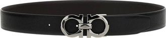 Ferragamo Homme, Accessoires, Noir, Taille: 105 CM Ceinture R&eacute;versible en Cuir Martel&eacute;