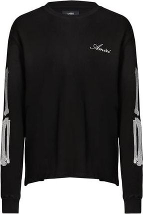 Amiri T-shirt &agrave; manches longues en coton piqu&eacute;
