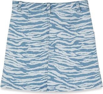 Kenzo Cotton-Blend Skirt - Blue