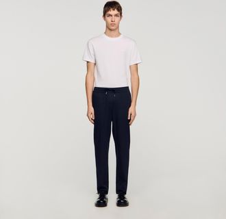 Sandro Pantalon droit &eacute;lastiqu&eacute;