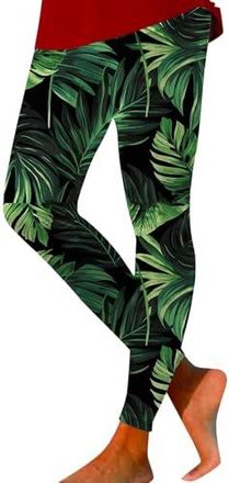 Generic Collants thermiques pour femmes, hommes, femmes, d&eacute;contract&eacute;, tendance, imprim&eacute; floral, s&eacute;rie de hanches, fitness, sport, pantalon de yoga, vert fonc&eacute;