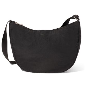 Baggallini Swift Halbmond-Umh&auml;ngetasche f&uuml;r Damen, leicht, 30,5 x 20,3 cm, Reise-Handtasche, B-lite Schwarz, Einheitsgr&ouml;&szlig;e