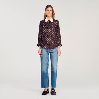 Sandro Chemise fluide imprimé à cravate