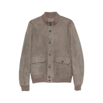 Salvatore Santoro Wildleder Bomberjacke - - Jackets - Herren - Grau - 2XL