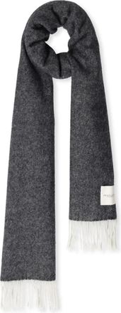 Profuomo Lambswool Schal Dunkelblau Fransen - - Accessories - Herren - Blau - ONE SIZE