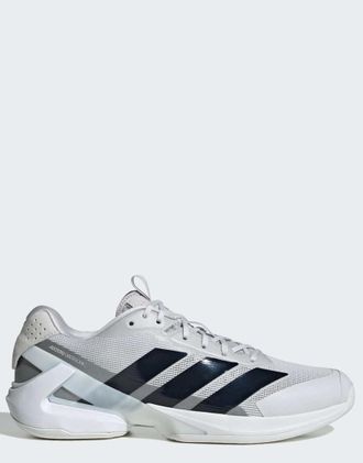 adidas adidas Performance - Adizero Ubersonic 5 - Chaussures de tennis - Gris fonc&eacute;/bleu aurora/tech