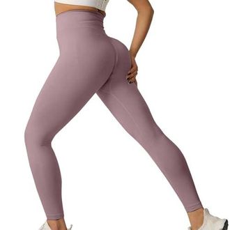 Generic Legging push up pour femme - Taille haute - Pantalon de yoga long - Legging de sport - Pantalon de course - Stretch l&eacute;ger - Sans couture - Pantalon de