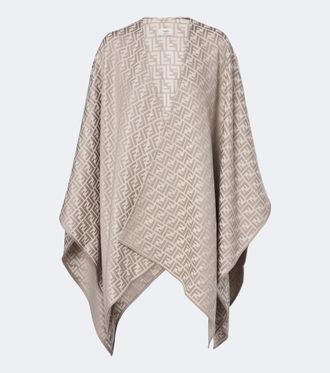 Fendi Poncho FF en laine et soie