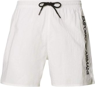Emporio Armani Herren Short Boxer Badehose, weiß, XXL