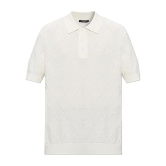 Balmain Homme, Tops, Beige, Taille: XL Polo Vintage Brod&eacute;