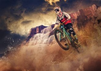 Calvendo Poster 59,4 x 42,0 cm Querformat Ein Motiv aus dem Kalender Mountainbike Trails, Poster DIN A2 quer| Bilder, Kunstdruck, Wandbild, Wanddeko, Prints oh
