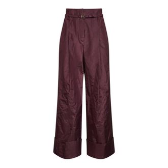 Fendi Wide Hosen - - Trousers - Damen - Lila - XS