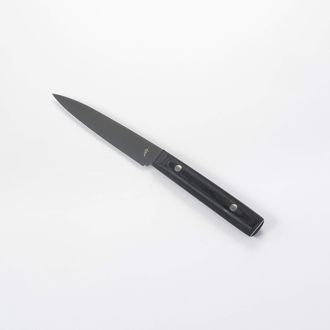 Kai Michel BRAS Quotidien Allzweckmesser No.2 mit 12 cm Klingenl&auml;nge - titanbeschichteten Allzweckklinge aus A8 Stahl - Pakka Holz schwarz - Made in Japan