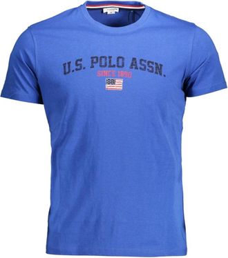 U.S.Polo Association Kurz&auml;rmeliges T-Shirt Mick mit Frontdruck - - Tops - Herren - Blau - S