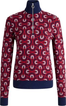 Fusalp Femme, Pulls, Multicolore, Taille: 40 FR Pull Col Montant Demi-Zip