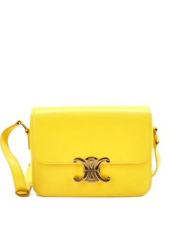 Celine Triomphe Shoulder Bag Smooth Calfskin Teen crossbody bag - Jaune