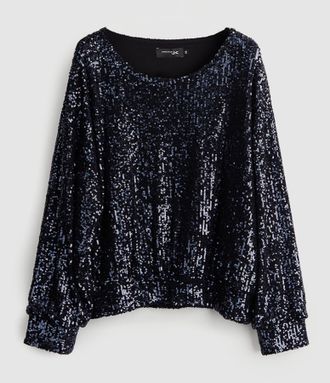 Jeanne Vouland Sweatshirt Miano Sequin Bleu Nuit