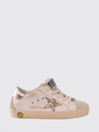 Golden Goose Super-Star Sneakers f&uuml;r Jungen aus Leder mit Glitzer-Logo