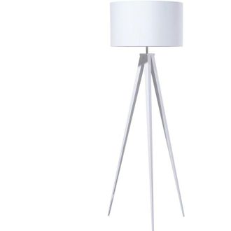 Beliani Beliani - Lampadaire Lampe Design Tr&eacute;pied Blanche en Tissu et M&eacute;tal E27 Max 40W pour &Eacute;clairage de Chambre ou Salon Scandinave et Urbain