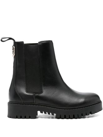 Guess Co bottines chelsea &agrave; plaque logo - Noir