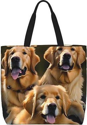 Generic Golden Retrievers Sac Cabas L&eacute;ger Tote Bag Grand Sac A Main Femmes Pour Quotidienne Gym Plage