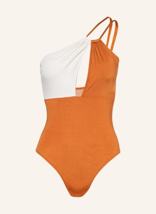 Evarae Evarae One-Shoulder-Badeanzug Rizo braun