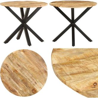 vidaXL Beistelltisch 68x68x56 cm Mango Massivholz - Beistelltisch - Wohnzimmerm&ouml;bel - Holzm&ouml;bel - Industrielles Design - Mangoholz Tisch - Home & Living