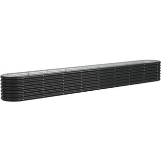 vidaXL Vidaxl - Lit sur&eacute;lev&eacute; de jardin Acier enduit de poudre Anthracite