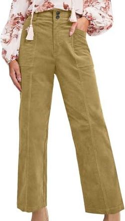 Generico Pantalon de sport pour femme taille haute pantalon d&eacute;contract&eacute; jambe large athl&eacute;tique pantalon avec poches &eacute;l&eacute;gant sport confortable pantalon de surv&ecirc;