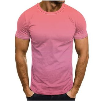 Generic T-shirt &agrave; col rond pour homme, l&eacute;ger, d&eacute;contract&eacute;, &eacute;l&eacute;gant, extensible, confortable, respirant, basique &agrave; manches courtes, chemise de course &agrave; pied et