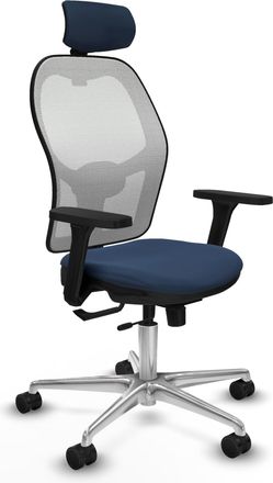 Piqueras y Crespo Ergonomischer Lumbalstuhl Jorquera mit 3D-Armlehnen und h&ouml;henverstellbarem Kopfteil und Neigungsverstellung. Ausgestattet mit Syncro/Traslack und inji