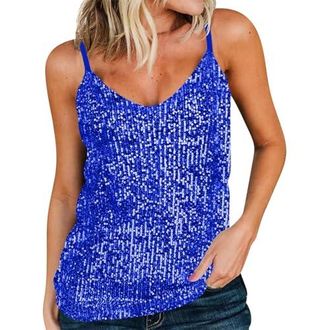 Generic D&eacute;bardeur &agrave; paillettes bleu paillet&eacute; pour femme, confortable d&eacute;bardeur r&eacute;glable avec sangle d&eacute;contract&eacute;e rave, d&eacute;bardeurs unis scintillants, d&eacute;bardeur