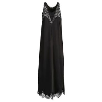 Balenciaga Schwarze Satinunterw&auml;sche mit Spalline - - Dresses - Damen - Schwarzk - S