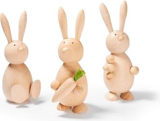 Philippi Marti Osterhase Dekohase Osterdeko mit Vogel - 17,3 cm (h)